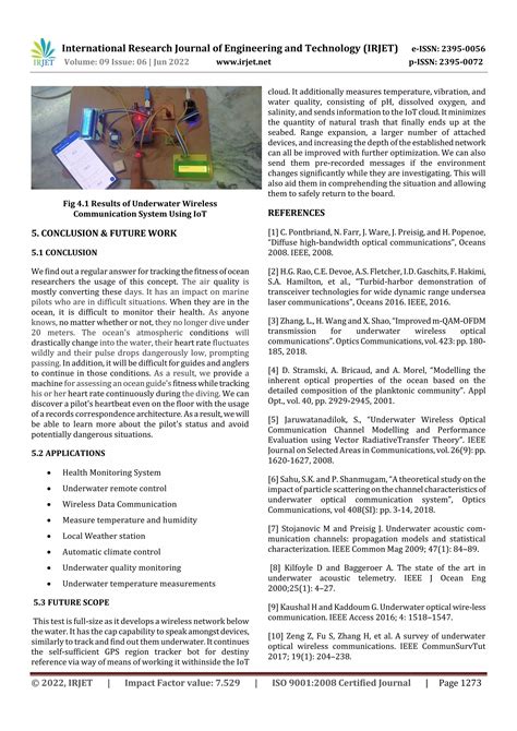 Underwater Wireless Communication System Using Iot Pdf