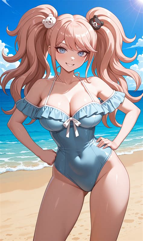 Junko Enoshima At The Beach By Monstercat112 On Deviantart