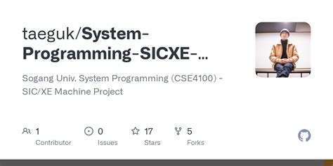 Github Taeguksystem Programming Sicxe Project Sogang Univ System Programming Cse4100