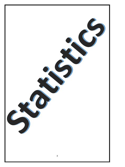 Basics 3 Statistics Pdf Mean Average