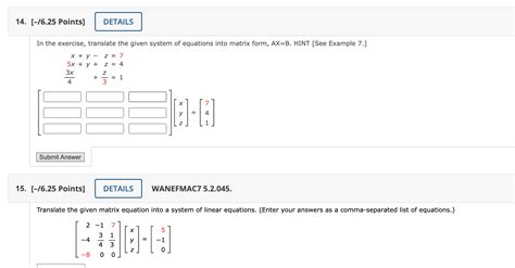 Solved In The Exercise Translate The Given System Of Chegg Com