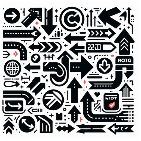 Premium Vector Big Vector Of Black Flat Arrows And Direction Pointers