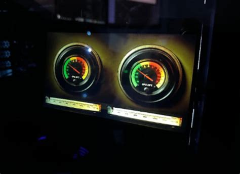 Nuclear Power Station Analog Gauges Sensor Panel For 7 Inch 1024 X 600