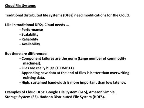 PPT File Systems For The Cloud PowerPoint Presentation Free Download ID 5245775