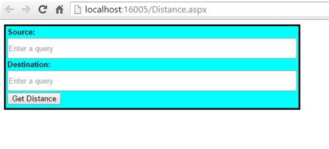 Implementing Google Place AutoComplete Textbox By Finding Road Distance Between Source And