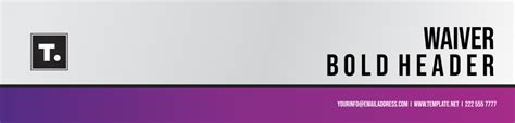 Free Waiver Bold Header Template To Edit Online