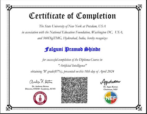 Falguni Shinde On Linkedin Excited To Announce My Completion Of The