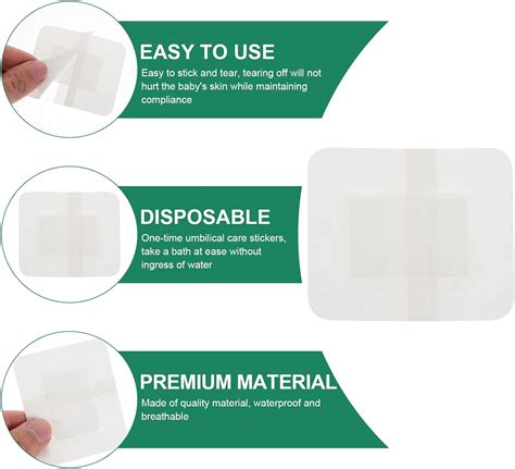 Doitool 10pcs Adhesive Belly Button Patches For Umbilical Cord Easy
