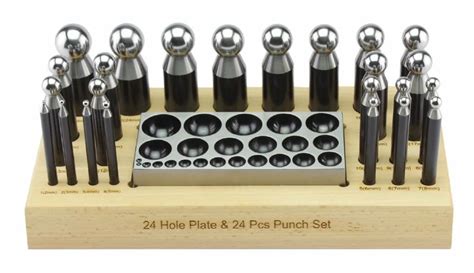 Punching And Dapping Set Of 25 Pieces With Doming Plate And Premium Wooden Base At ₹ 1650 Piece