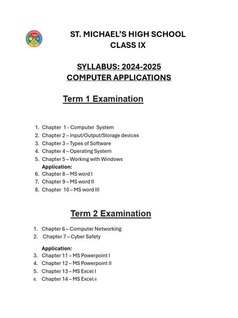 Computer Applications Class 9 Pdf