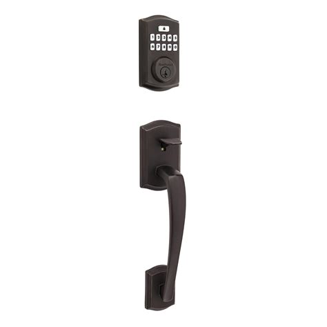 Kwikset Smartcode 260 Keyless Electronic Keypad Deadbolt With Prescott Entry Handleset Microban