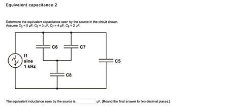solved equivalent capacitance 2 determine the equivalent capacitance