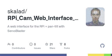 GitHub Skalad RPi Cam Web Interface ServoBlaster Pan Tilt A Web Interface For The RPi Pan