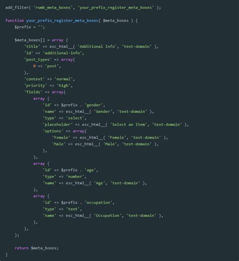 how to add icon to title of custom fields created by meta box plugin