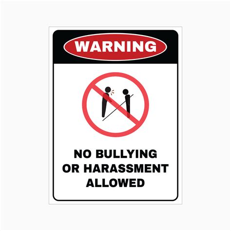 No Bullying Or Harassment Allowed Sign Get Signs