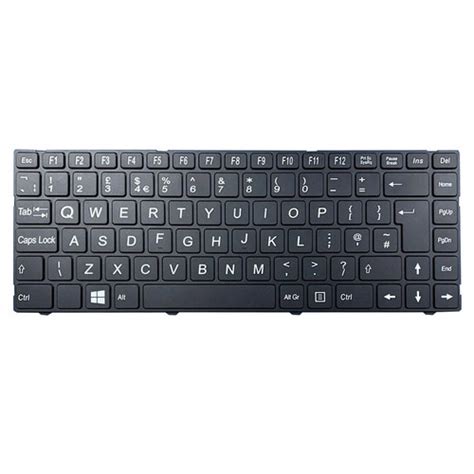 Laptop Keyboard For Ecs Ef20ea United Kingdom Uk Black Black With Frame