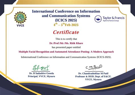 Research Ai Machinelearning Facerecognition Innovation Icics2025 Academicachievement