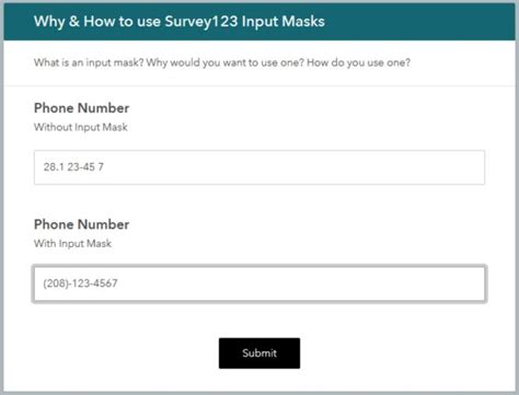 Why You Should Use Survey123 Input Masks Geospatial Training Services