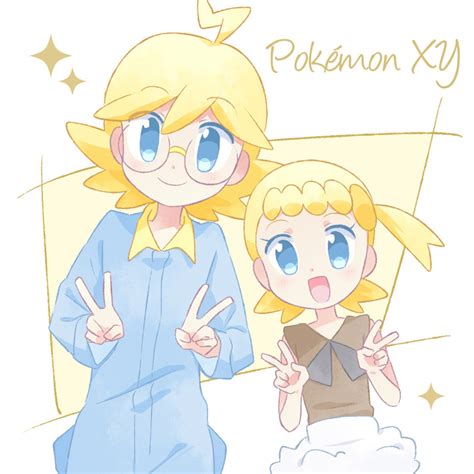 Safebooru - 1boy 1girl ahoge akasaka (qv92612) bangs bare arms blonde hair blue eyes blue ...