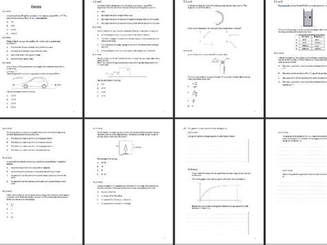IB DP Physics Question Book A Forces And Momentum SL First Exams Teaching Resources
