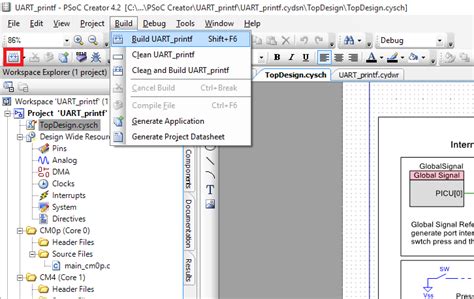 PSoC WiFi BT Pioneer Kit Hello World Using Cypress PSoC Creator Element Community