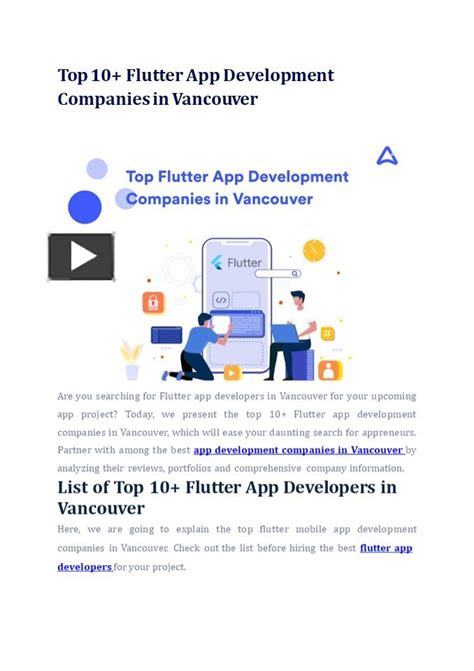Ppt Top 10 Flutter App Development Companies In Vancouver Powerpoint