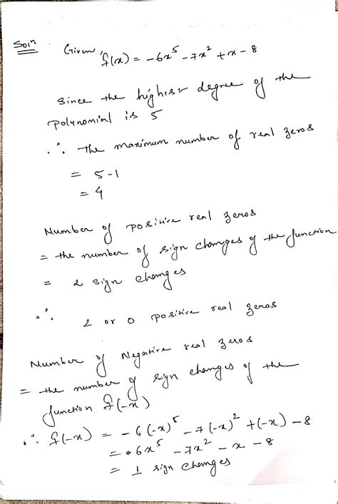 [solved] determine the maximum number of real zeros that the following