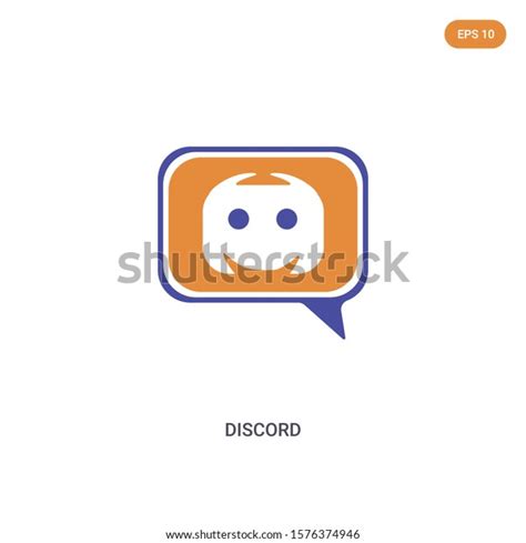 2 Color Discord Concept Vector Icon Stock Vector Royalty Free 1576374946 Shutterstock