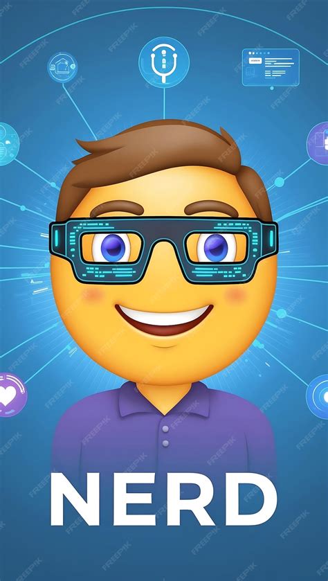 Premium Photo Cute Nerd Emoji For Social Media