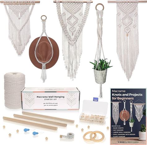 Macrame Kits For Adults Beginners Diy Macrame Kit With 220 Yards Macrame Cord And 58pcs Macrame