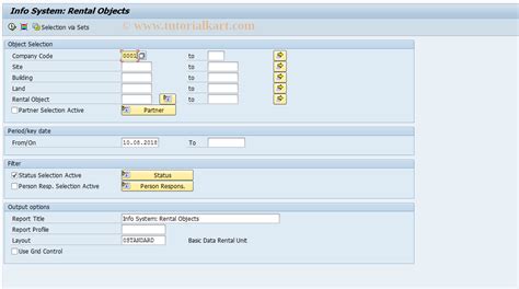 s aln 01001288 sap tcode info system rental objects