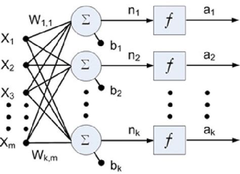 One Layer Network With M Input And K Neurons Download Scientific Diagram