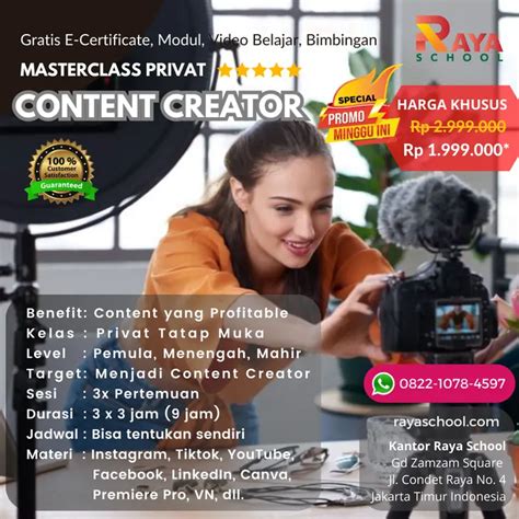 Kursus Content Creator Asah Kreatifitas Raih Kesuksesan