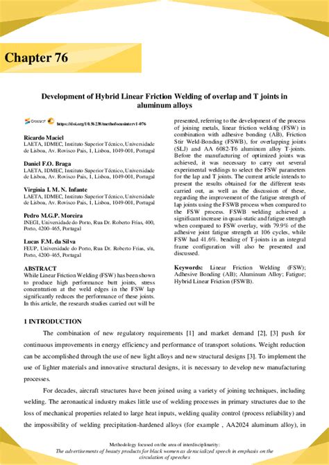 Pdf Development Of Hybrid Linear Friction Welding Of Overlap And T Joints In Aluminum Alloys