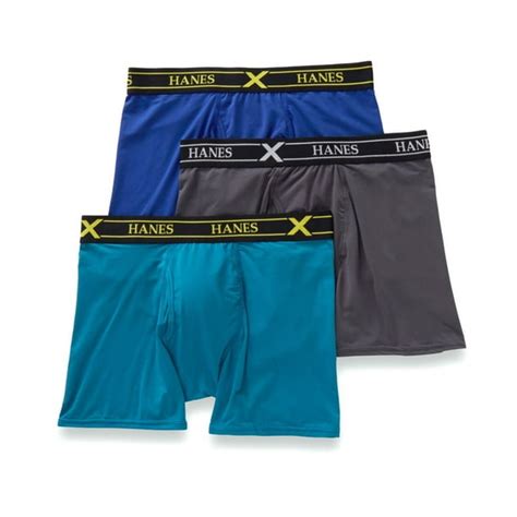 Hanes Mens Ultimate X Temp Air Boxer Brief 3 Pack