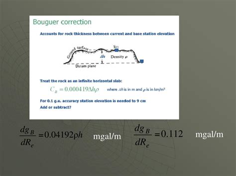 PPT GRAVITY SURVEY Ii Gravity Data Correction PowerPoint Presentation ID