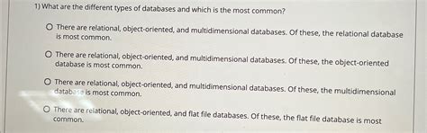 What Are The Different Types Of Databases And Which