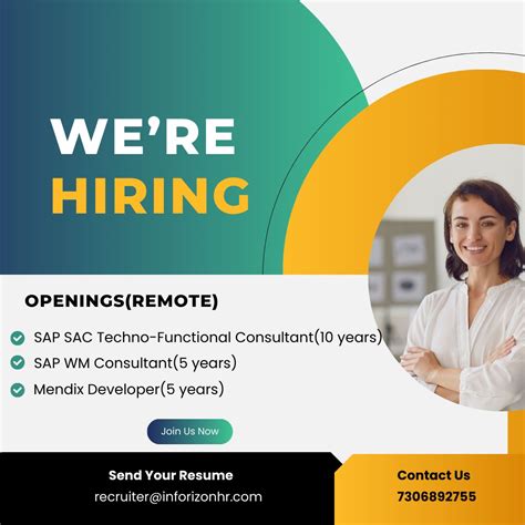 Inforizon Corporate Services Pvt Ltd On Linkedin Immediatehiring Consultant Developer Sap