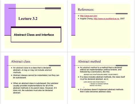 Lec 32 Abstact Class And Interfacepdf Lecture 3 Abstract Class And