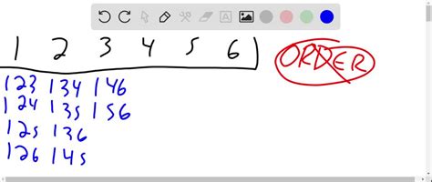 Solved List All The Combinations Of 6 Objects 1 2 3 4 5 And 6 Taken 3