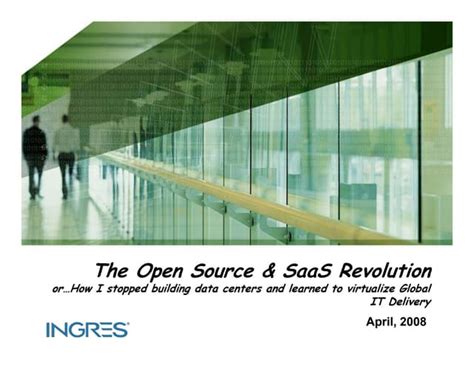 The Open Source And Saas Revolution Ppt