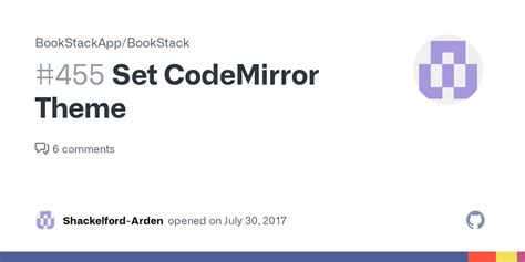 Set Codemirror Theme · Issue 455 · Bookstackappbookstack · Github