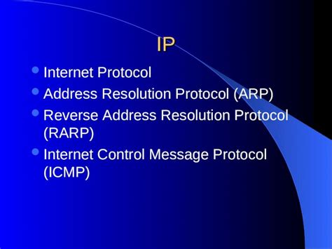 Ppt Ip Internet Protocol Address Resolution Protocol Arp Reverse