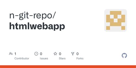 GitHub N Git Repo Htmlwebapp