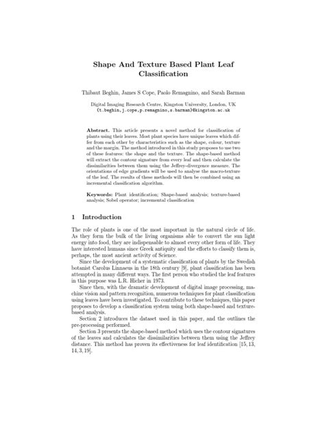Pdf Shape And Texture Based Plant Leaf Classification Dokumentips