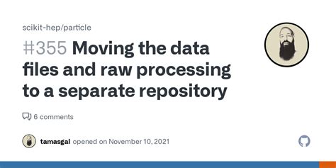 Moving The Data Files And Raw Processing To A Separate Repository Issue Scikit Hep