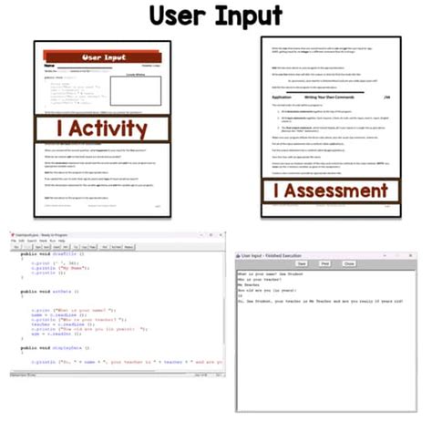 Ready To Program Java 5 User Input Editable Coding Activities And Assessments