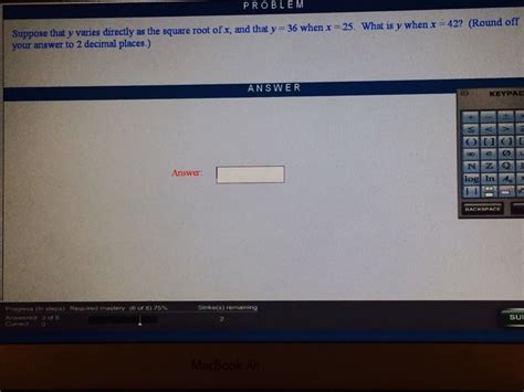 Solved Suppose That Y Varies Directly As The Square Root Of