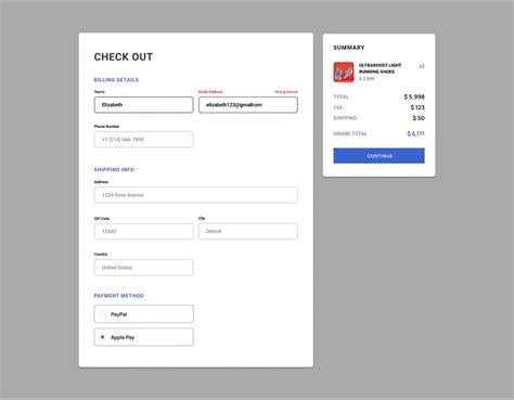 Webdevdaily On Linkedin Frontendchallenge Checkoutform Codingskills