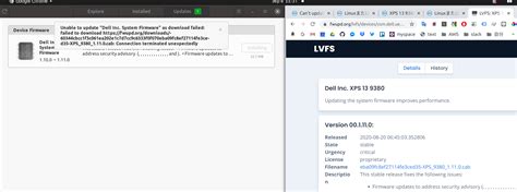 Unable To Update Dell Inc System Firmware As Download Failed · Issue